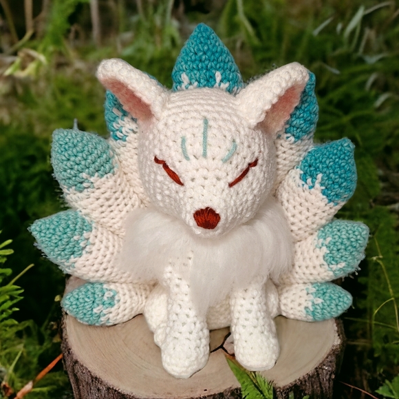 Hand Crafted | Toys | Handmade Crochet Amigurumi Pokemon Arctic Kitsune ...
